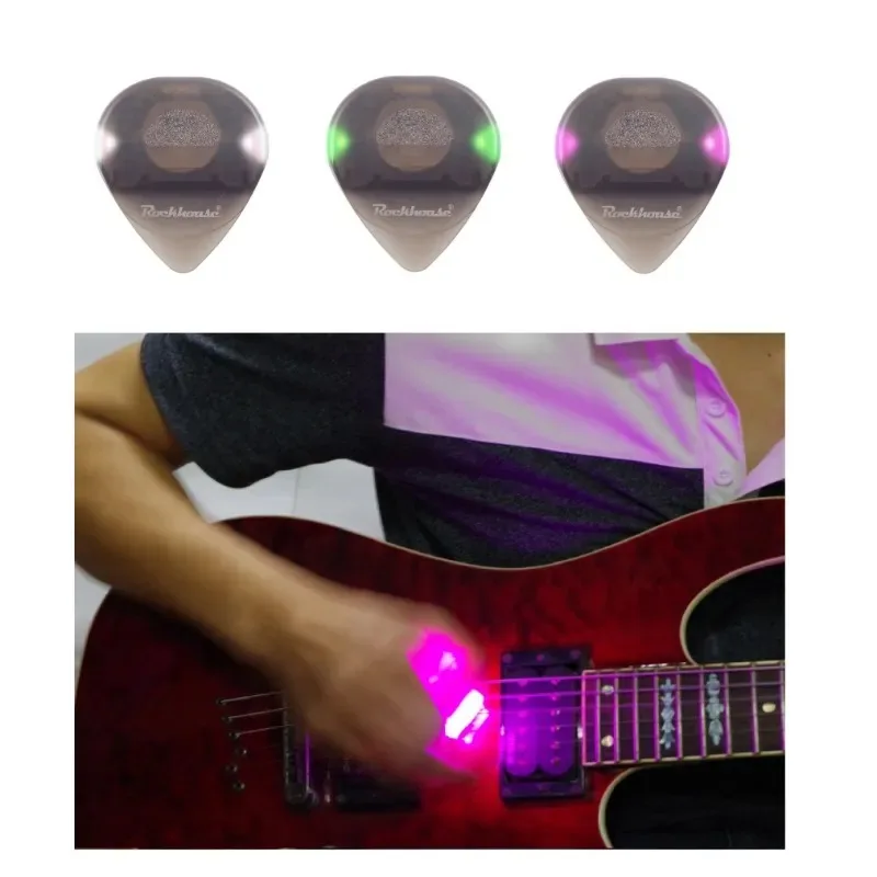 Glowing-Guitar-Picks-Non-slip-Guitar-Picks-Jazz-Plectrum-with-LED ...
