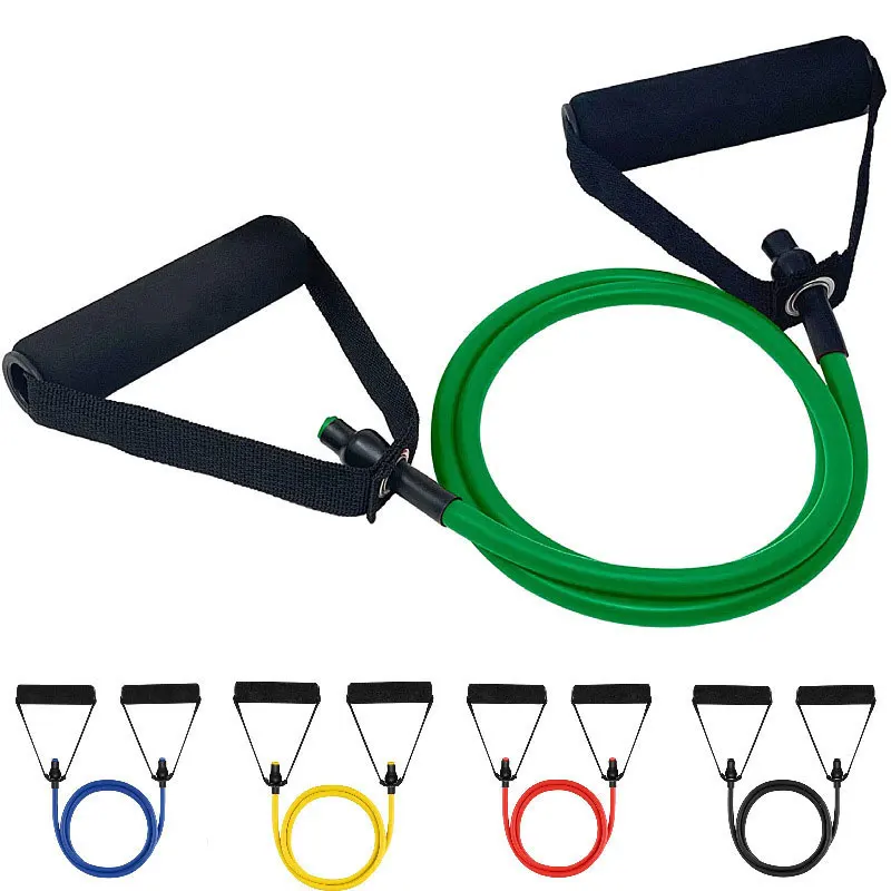 5-Levels-Resistance-Bands-with-Handles-Training-Exercise-Tube-Band-Pull ...