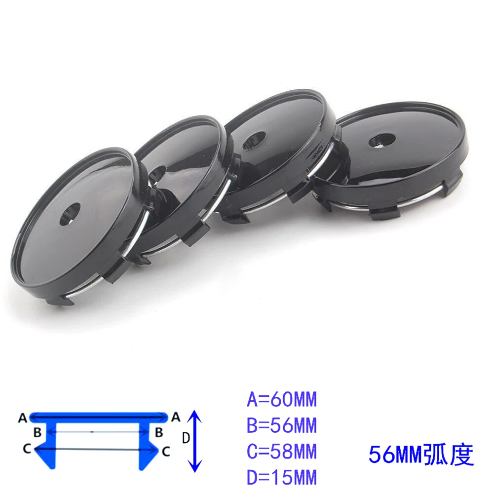 4Pcs-60mm-Black-Wheel-Hubs-Center-Hub-Cap-Universal-Wheel-Rim-Hub-Cover ...