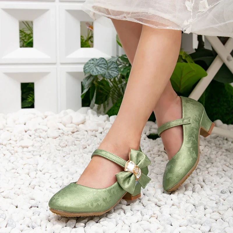 2025 Spring Girls Party Dresses Shoes Elegant Bowknot Catwalk Children ...
