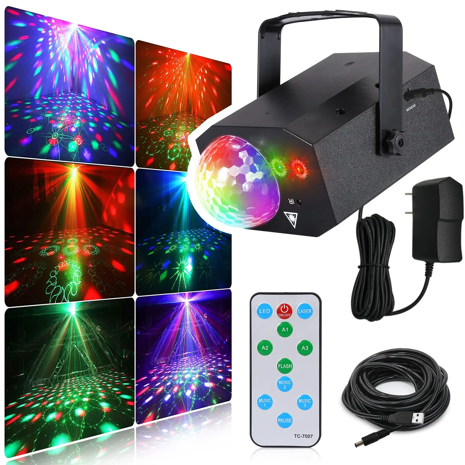 stage-lighting-Projector-DJ-LED-Party-Show-Lamp-Disco-Ball-Remote ...