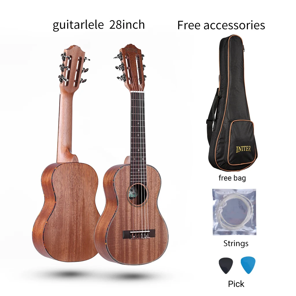 High Quality INITER 28 inch Guitarlele ukulele Guitar mahogany wood 6 ...