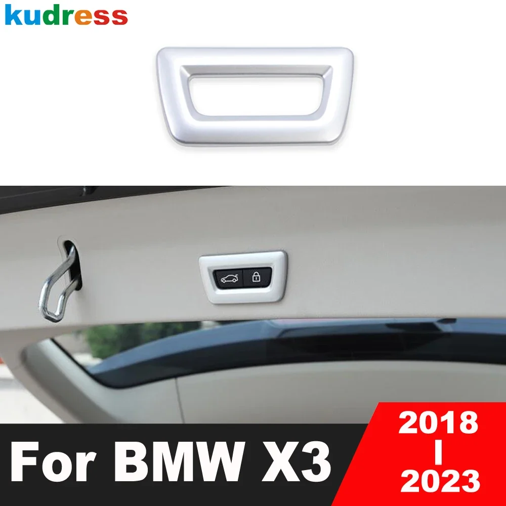 Car-Rear-Trunk-Switch-Button-Panel-Cover-Trim-For-BMW-X3-SUV-2018-2019 ...