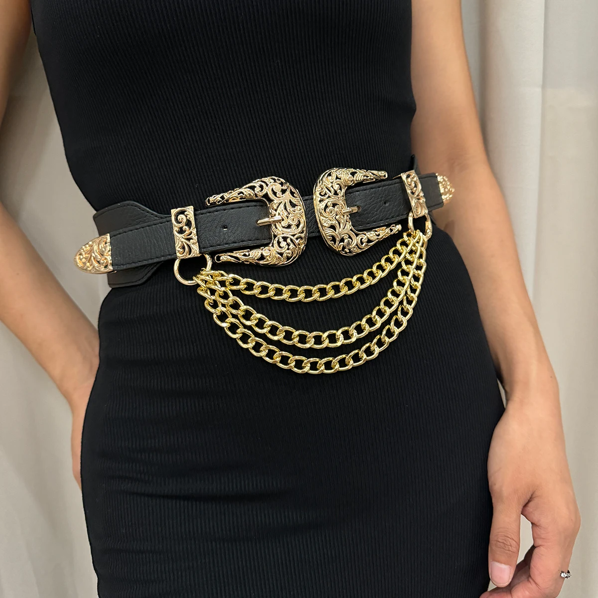 Designer-Belts-For-Women-High-Quality-Luxury-Tassel-Gold-Chain-Punk-Y2K ...