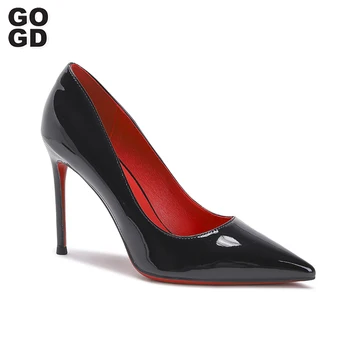GOGD Brand Fashion Women’s Classic High Heels Trendy Stiletto Heels Red ...