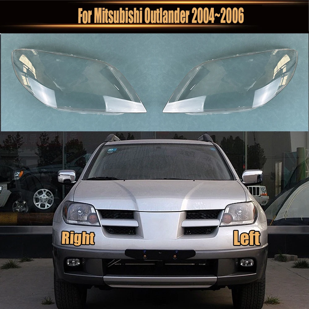 For Mitsubishi Outlander 2004~2006 Transparent Headlamp Shell Lampmask ...
