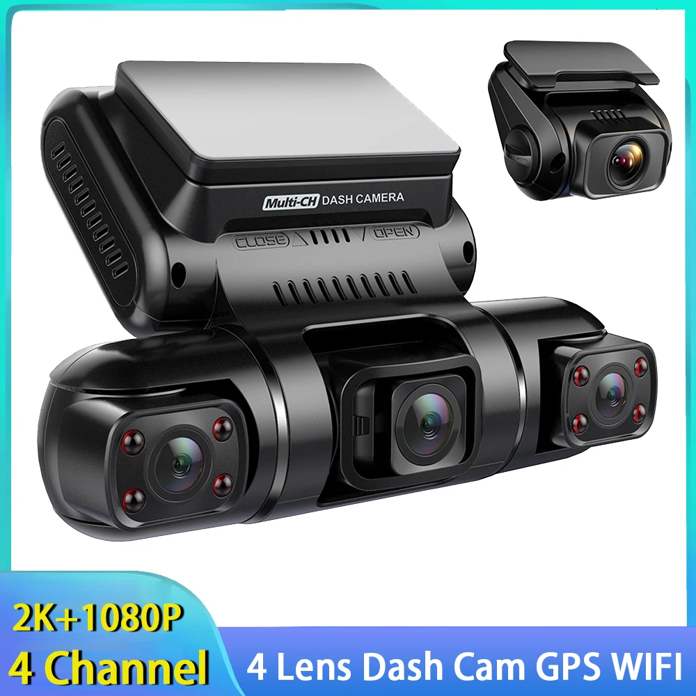 2K-1440P-Dash-Cam-for-Car-DVR-4CH-360-Panorama-HD-Camera-Parking ...