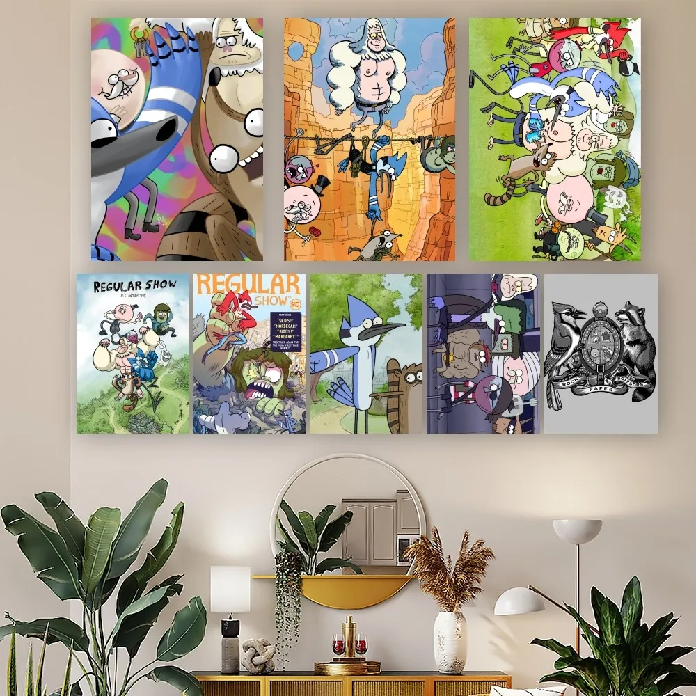 Regular-Cartoon-Show-Poster-Prints-Wall-Decals-Sticker-Pictures-Living ...