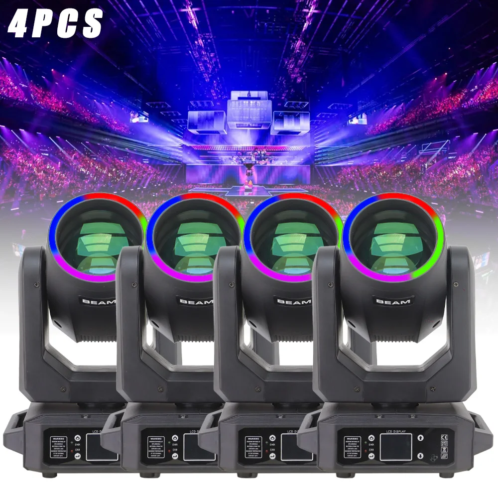 4PCS-LOT-LED-200W-Beam-Gobo-Moving-Head-Stage-Lighting-Rainbow-Effect ...
