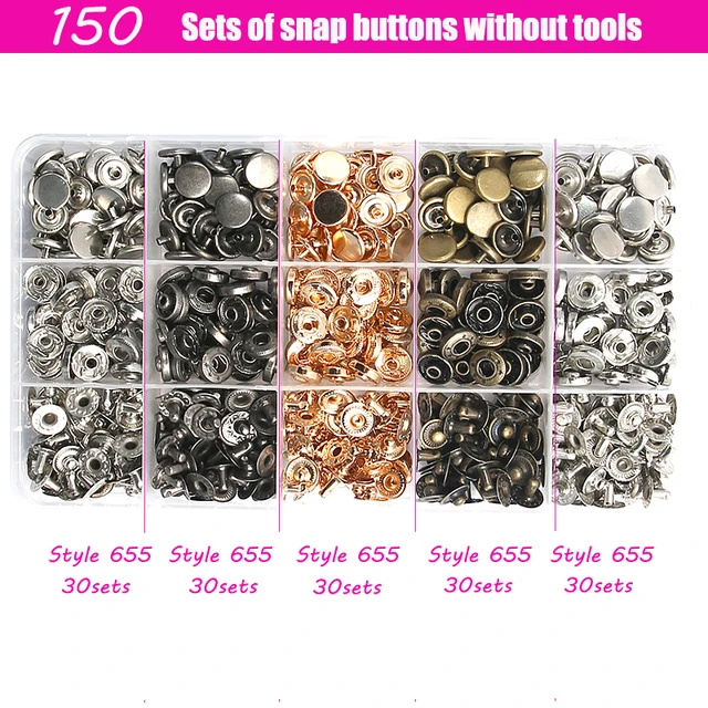 New Metal Snap Buttons Botones Bouton Pression With Pressure Pliers ...