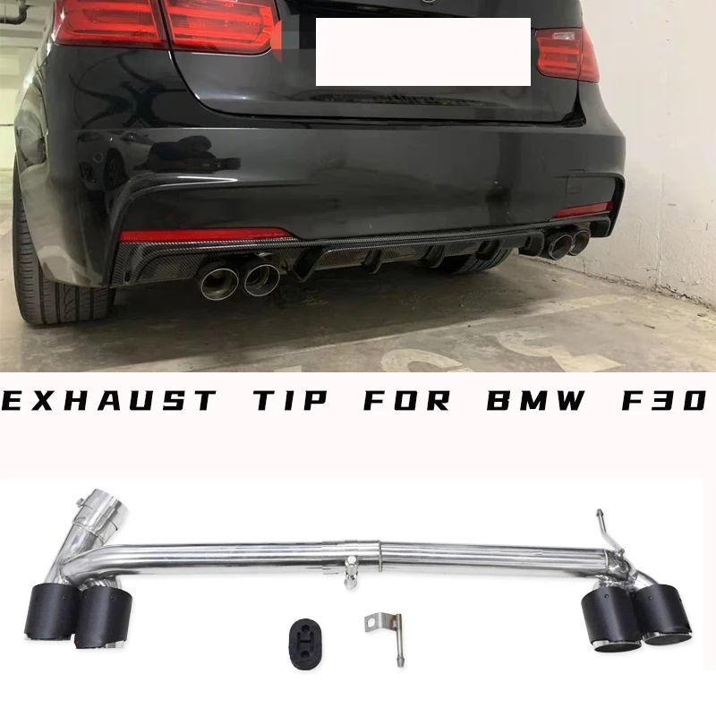 Carbon-Fiber-Car-Exhaust-Tip-Tailpipe-For-BMW-F30-F31-320i-318i-F32 ...