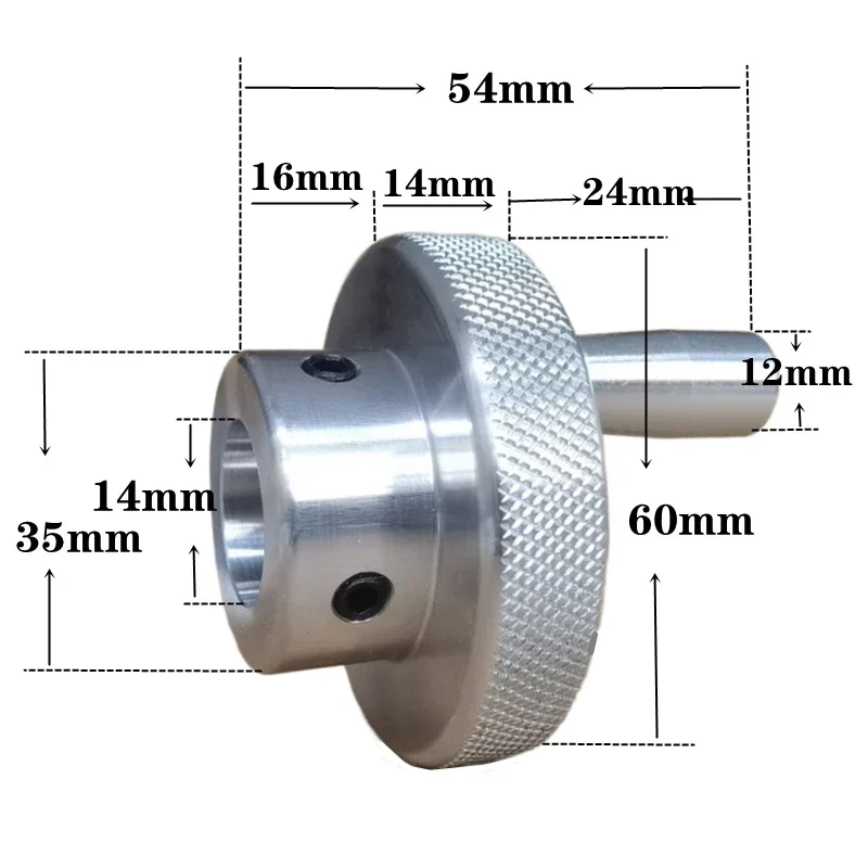 8mm Bore CHANCS Aluminium Alloy Black Handwheel 40mm OD 10mm Bore ...