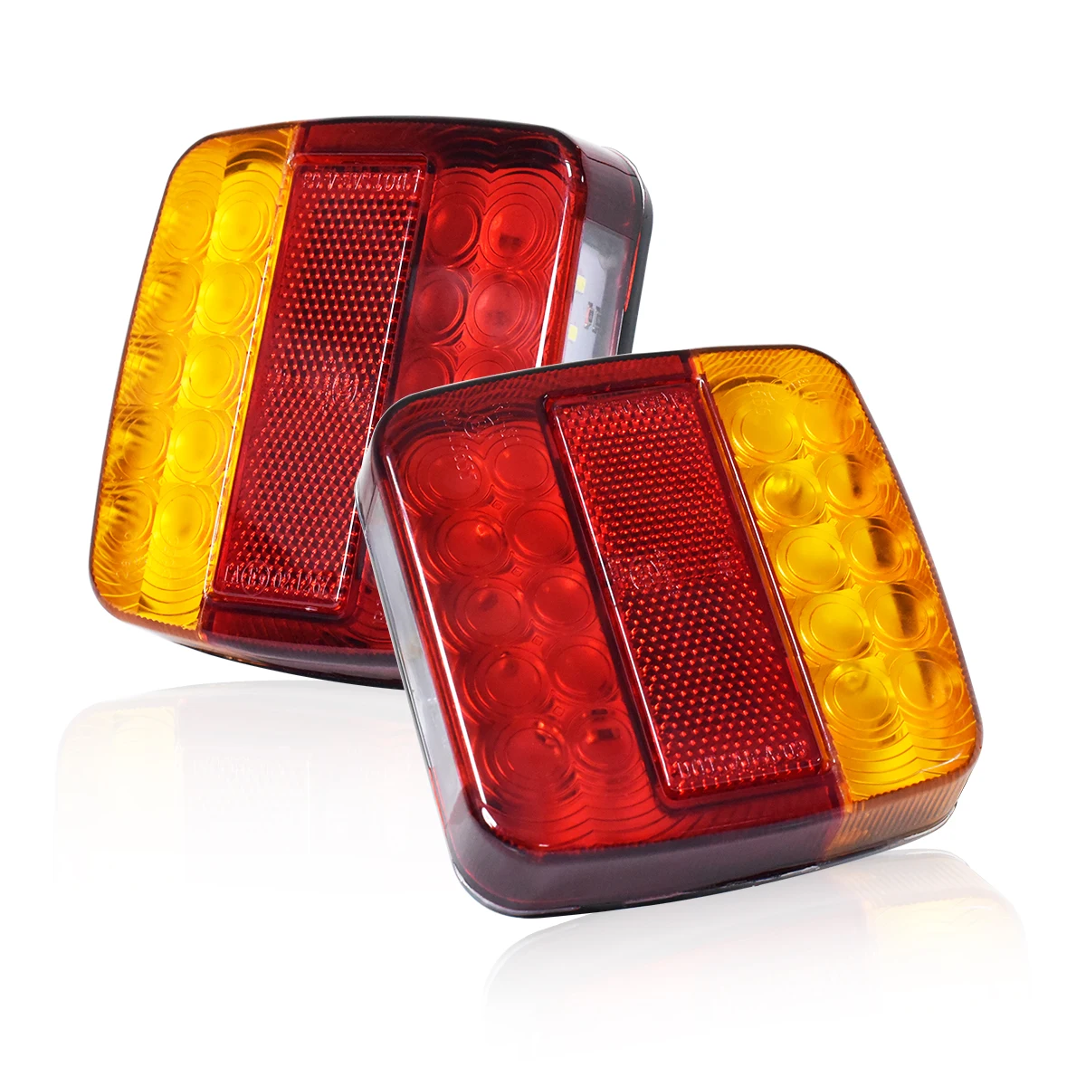 2Pcs LED Tail 12V/24V Mulfunctional Lamp for Brake/Reversing/Fog/Turn ...