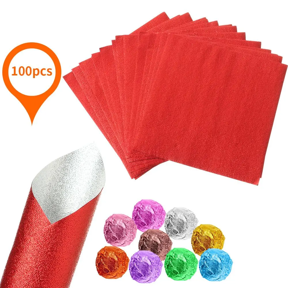 100-pcs-Golden-Color-aluminum-foil-Candy-Chocolate-biscuits-tin ...