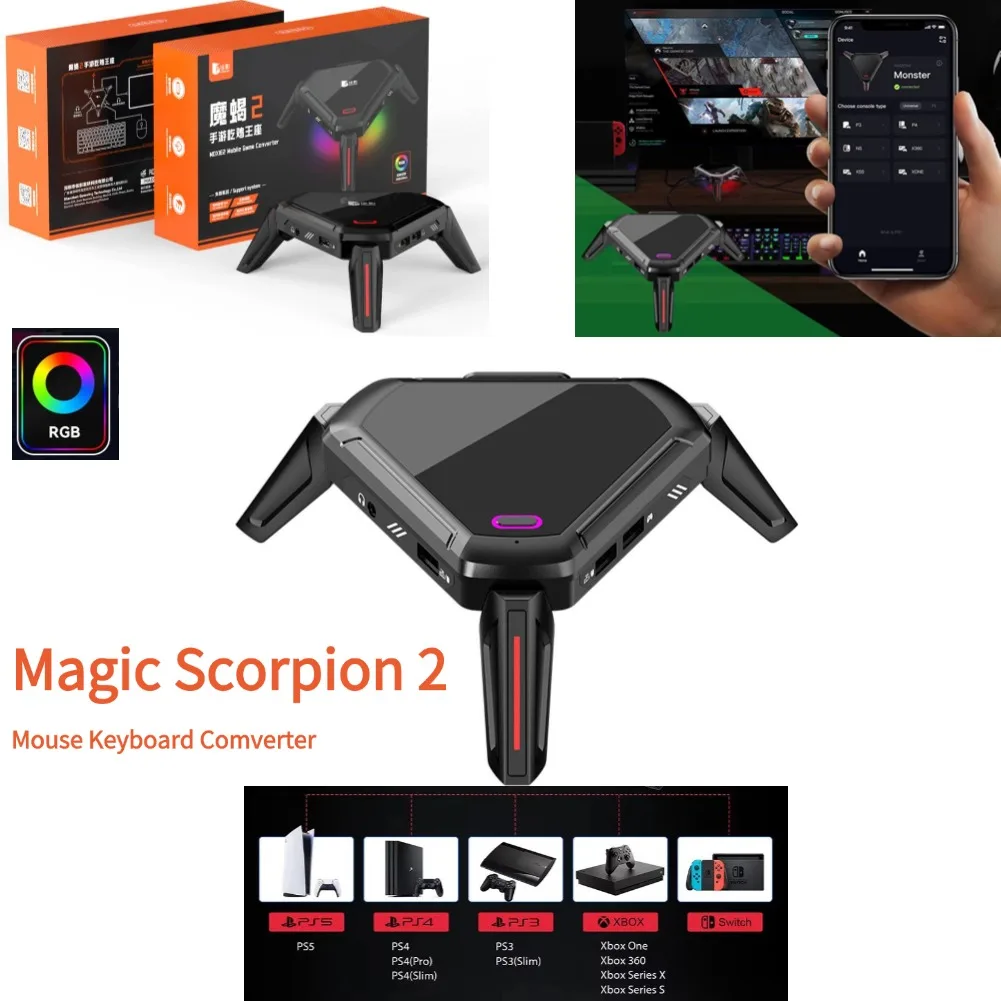 Magic-Scorpion-2-rat-n-teclado-Comverter-juego-m-vil-comer-pollo-juegos ...