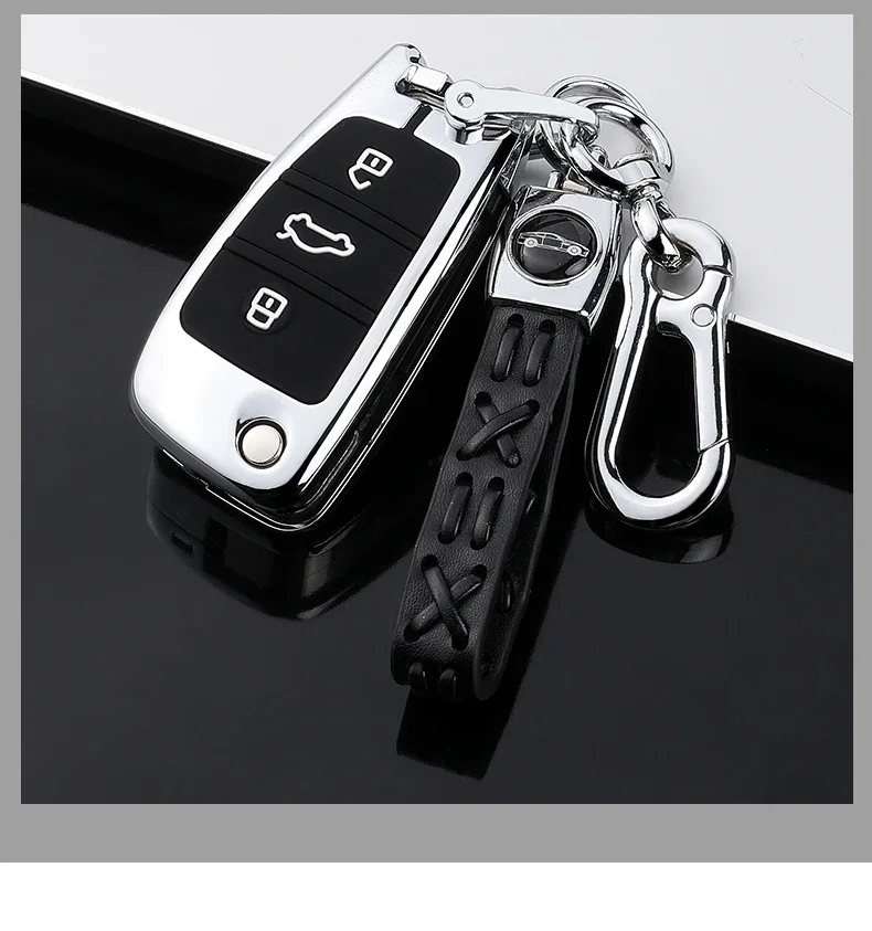 Tampa-da-caixa-chave-do-carro-para-Audi-bolso-chave-de-dobramento-Audi ...