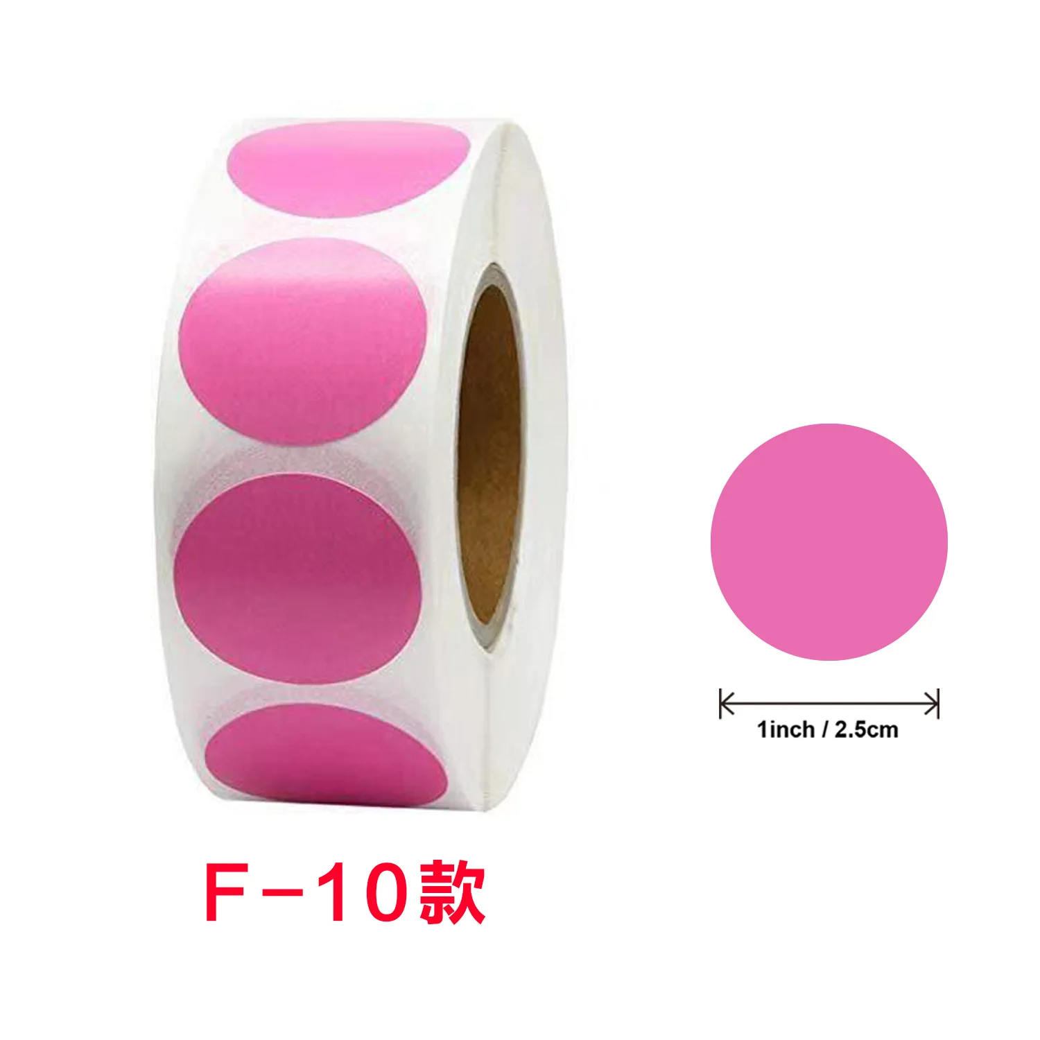 500-stickers-roll-2-5cm-pink-Round-Stickers-gold-round-color-sticker-1 ...