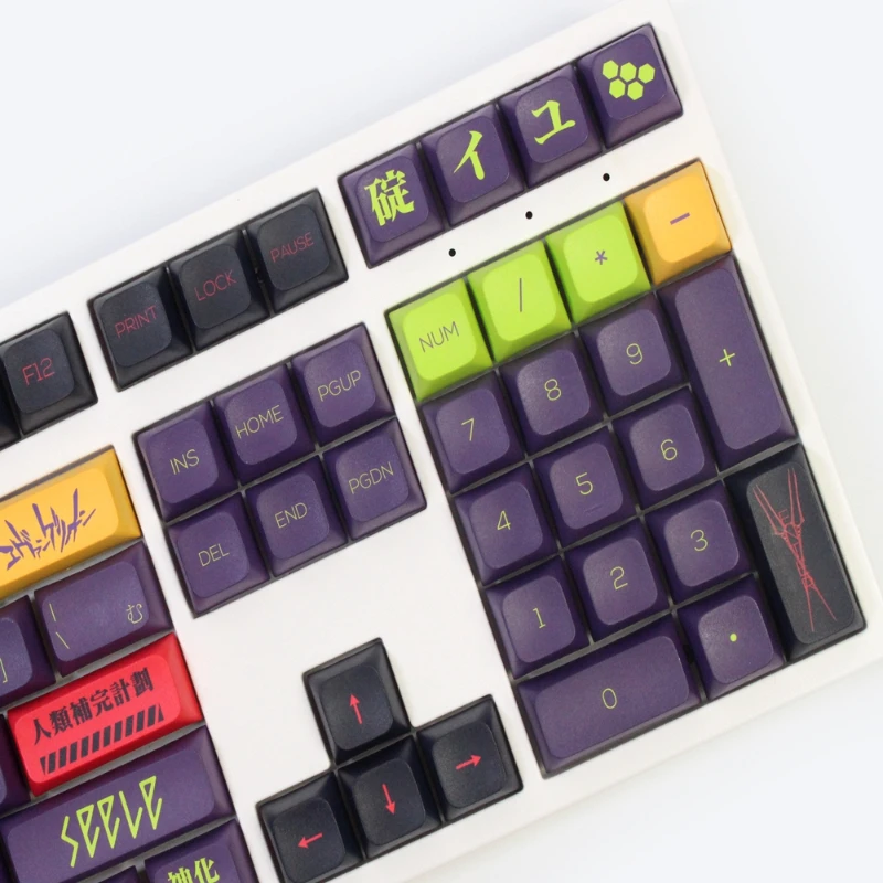 Keys | Custom Anime Keycaps 135 PCs Evangelion Theme Eva Unit 01 V2 fo ...