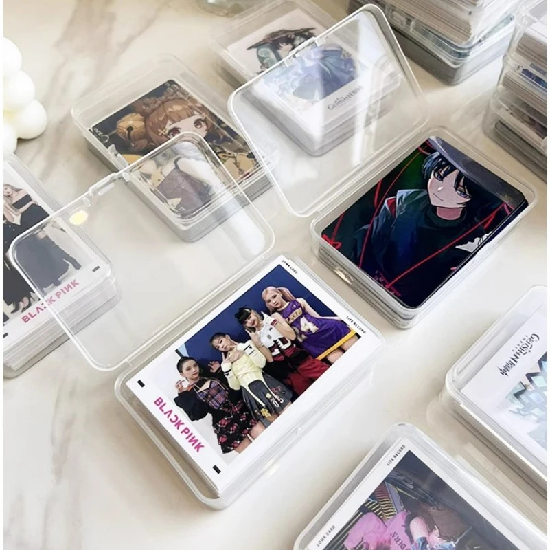 Transparent-Idol-Kpop-Star-Photo-Storage-Box-With-Flip-Lid-Photocards ...