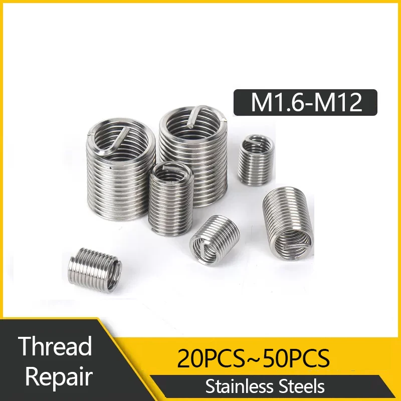 20Pcs-M2-M3-M4-M5-M6-M8-M10-M12-Self-Tapping-Wire-Thread-Insert ...