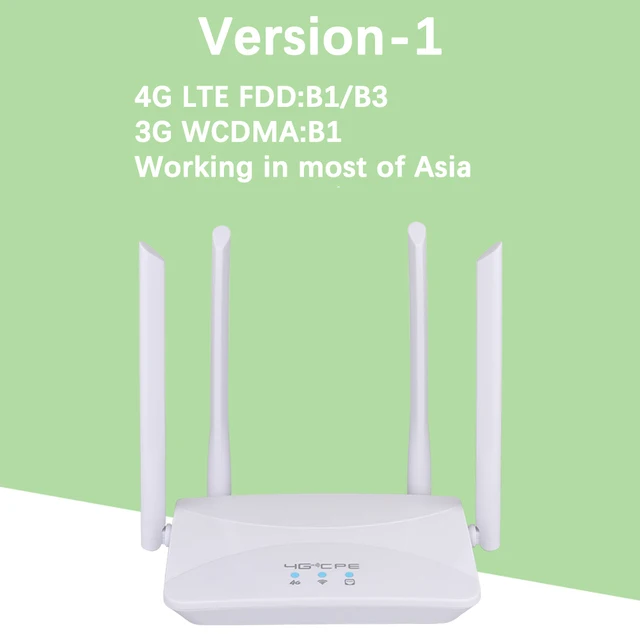 KuWFi 4G Wifi Router 150Mbps LTE Wireless Router Modem With SIM Card ...