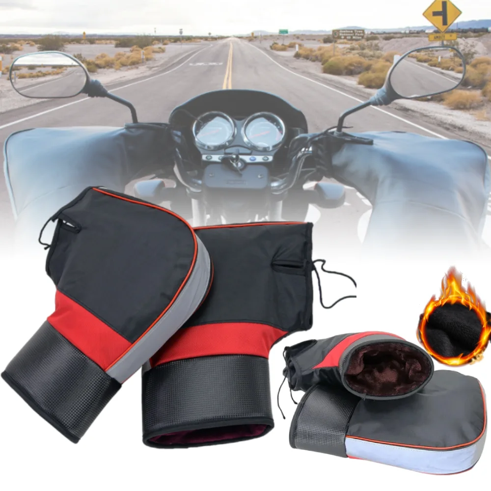 Motorcycle Handlebar Muffs Gloves Winter Warm Handle Waterproof ...