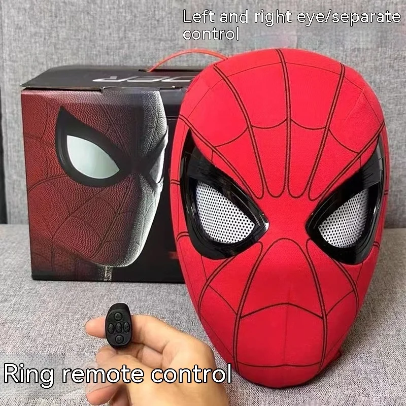 Spider-Man-Head-Mask-Electric-Eyes-And-Chin-Controlled-Blink-Mask-Hero ...