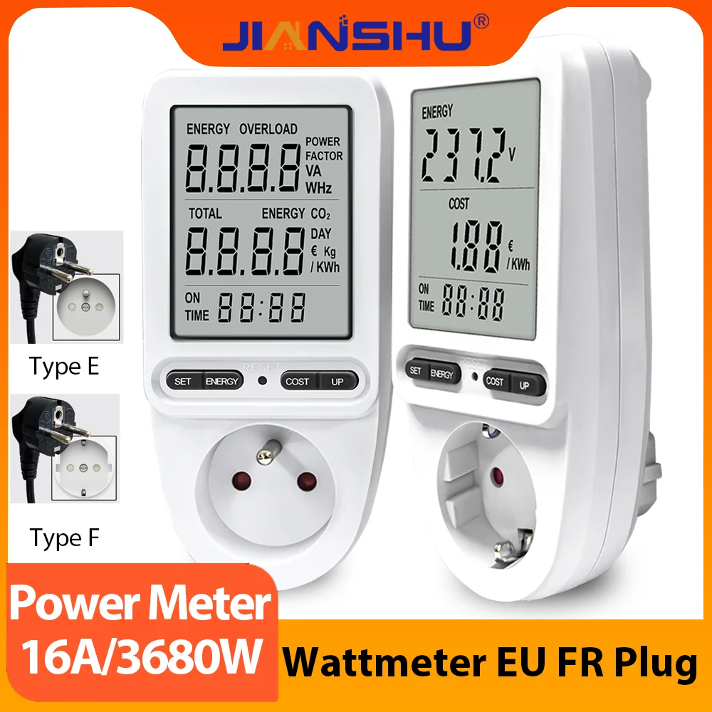 Power-Meter-220V-Digital-Wattmeter-Socket-Energy-Meter-Electric ...