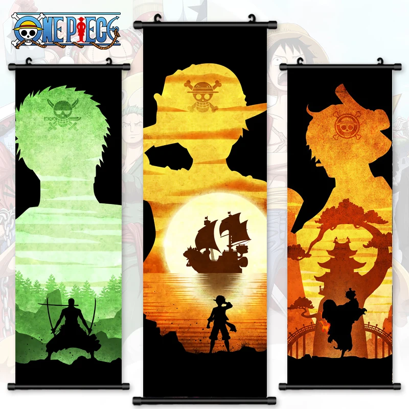 Arte de pared One Piece Pictures Luffy Mural Poster Roronoa Zoro Scroll ...