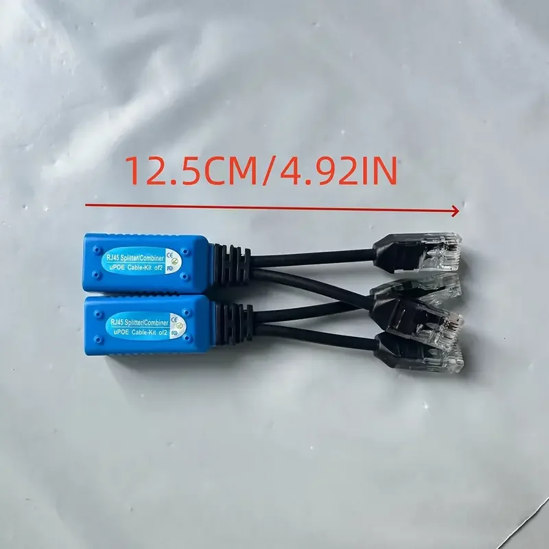 RJ45 Splitter Combiner uPOE Cable POE Connectors Adapter Passive Power ...