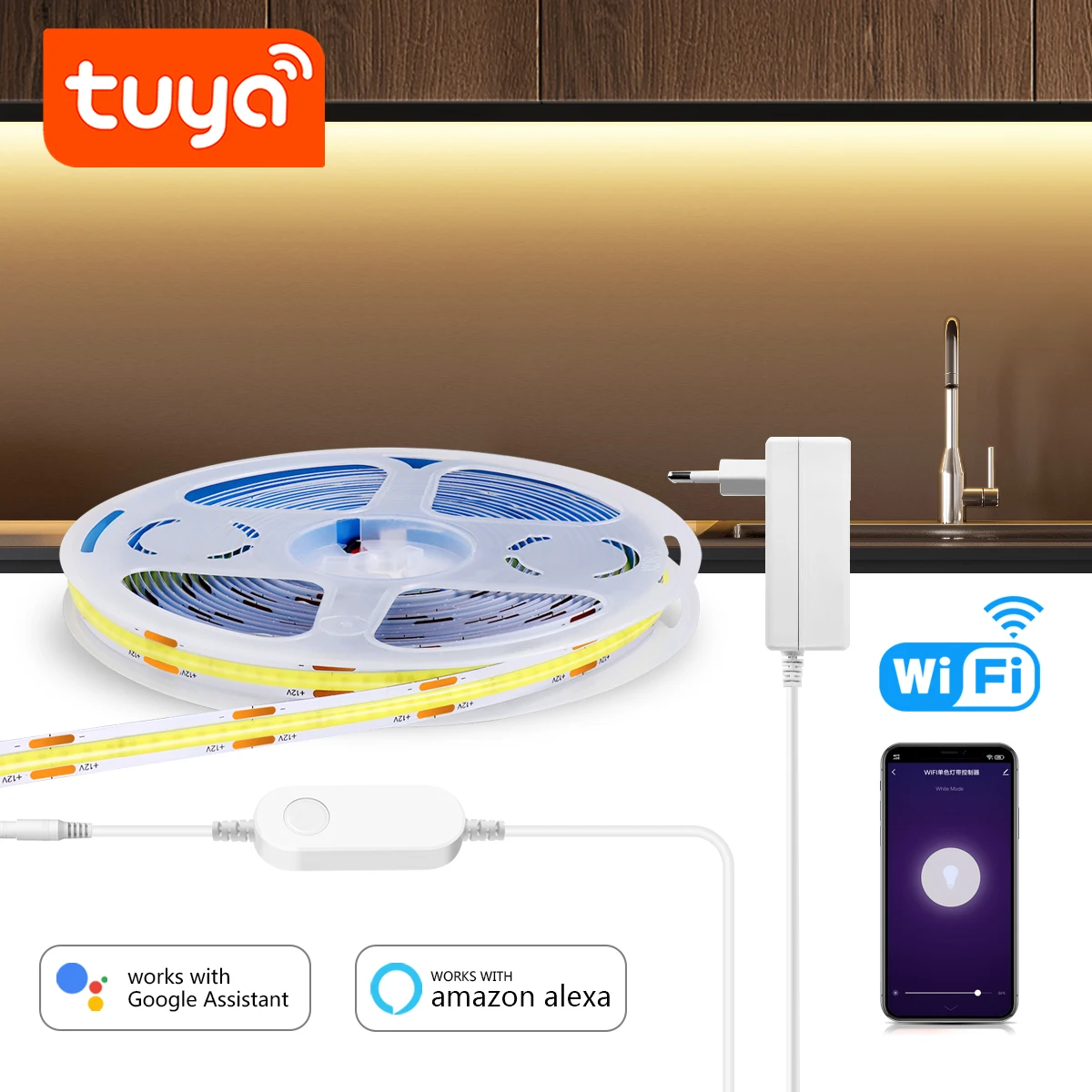 Tuya-Smart-Life-App-Ultra-Bright-COB-LED-Strip-320LEDs-m-Flexible-Tape ...