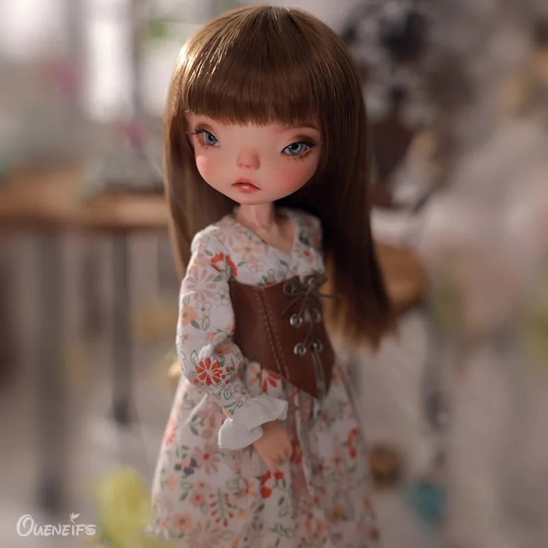 New Design BJD Doll 1/6 Nana Cute Farm Style Skirt Big Head Young Girl ...