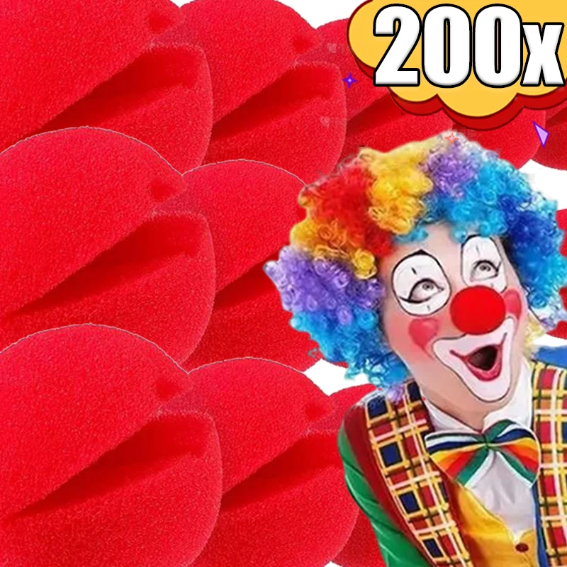 200/5pcs Red Sponge Ball Clown Nose Circus Cosplay Make Up Clown Noses ...