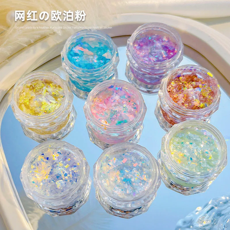 Internet-Celebrity-Nail-Glitter-Powder-Aurora-Ice-Opal-Powder-Ultra ...