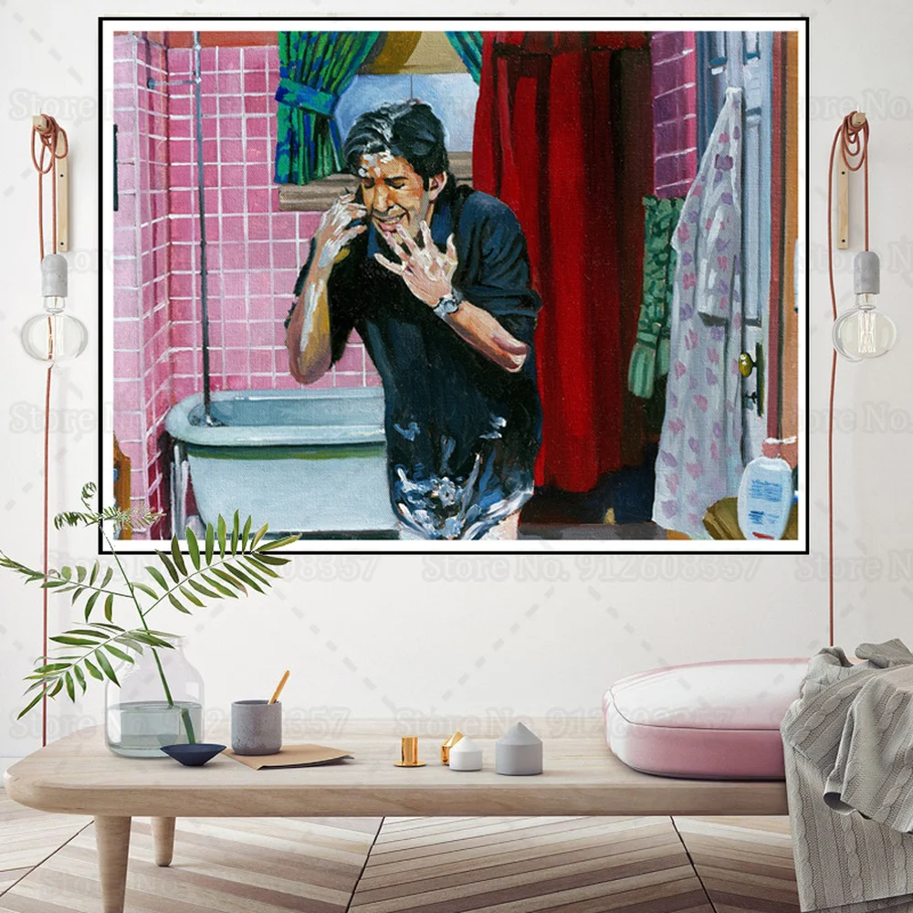 The Lotion and The Powder Ross Gellar Canvas Painting From Friends ...