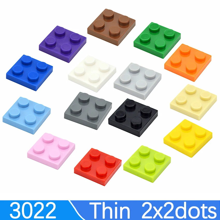 85Pcs-MOC-Thin-Bricks-Plate-2x2-Dots-Building-Block-Educational ...