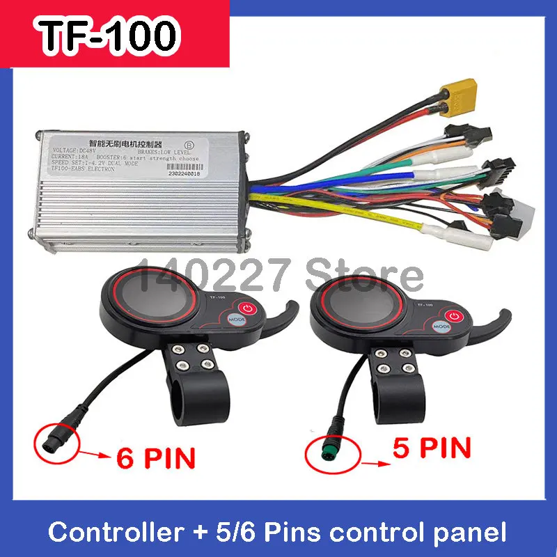 TF-100-Electric-Scooter-36V-48V-Brushless-Intelligent-Motor-Controller-5-6-Pins-Instrument ...