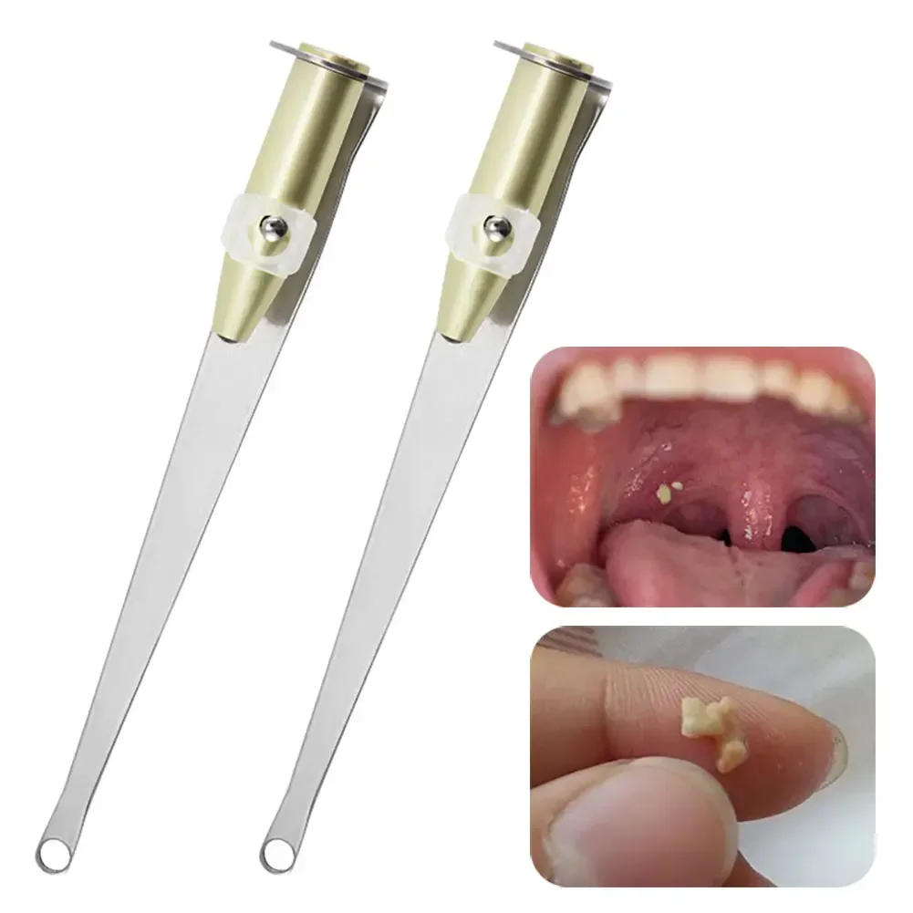 LED Light Stainless Steel Remover Mouth Cleaning Care Tools Tonsil ...