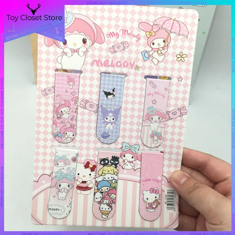 24pcs-Sanrio-Family-Kuromi-My-Melody-Magnetic-Bookmarks-Cartoon ...