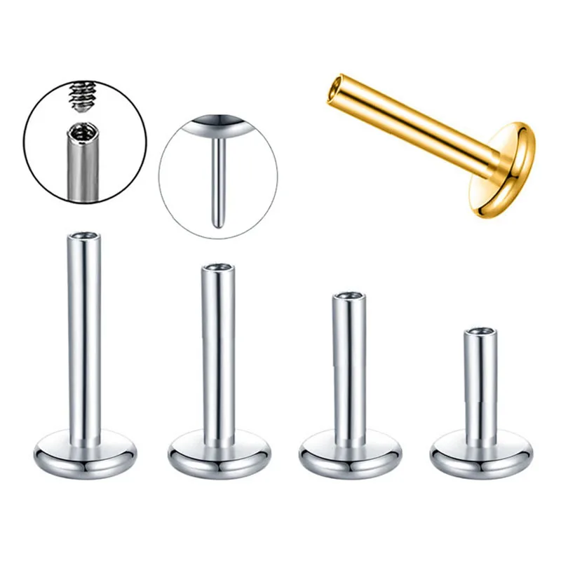10pcs-Lot-Internally-Threaded-Flat-Back-Disc-Lip-Labret-Stud-Pin-Push ...