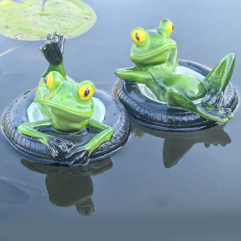 Floating Frogs For Ponds, Cute Frog Statues Pond Floating Decoration ...