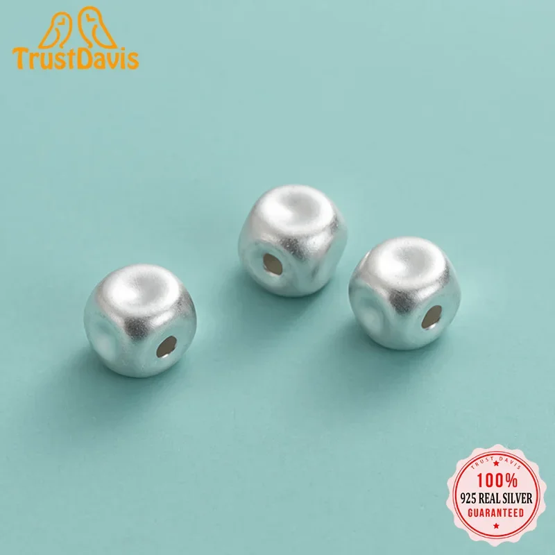 TrustDavis-Real-925-Sterling-Silver-Casual-Geometric-Separator-Beads ...