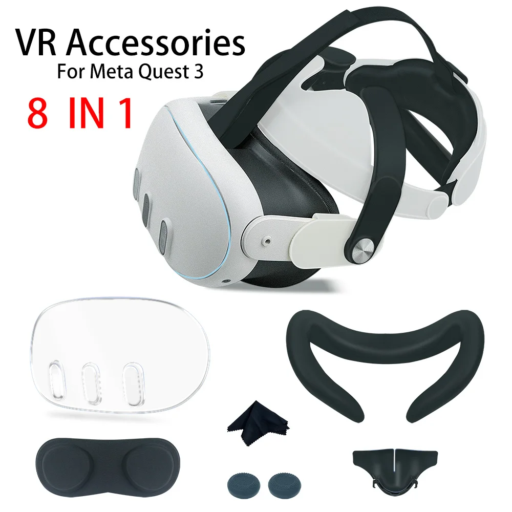 8-in-1-For-Quest-3-M2-Halo-Strap-Lens-Protector-Silicone-case ...