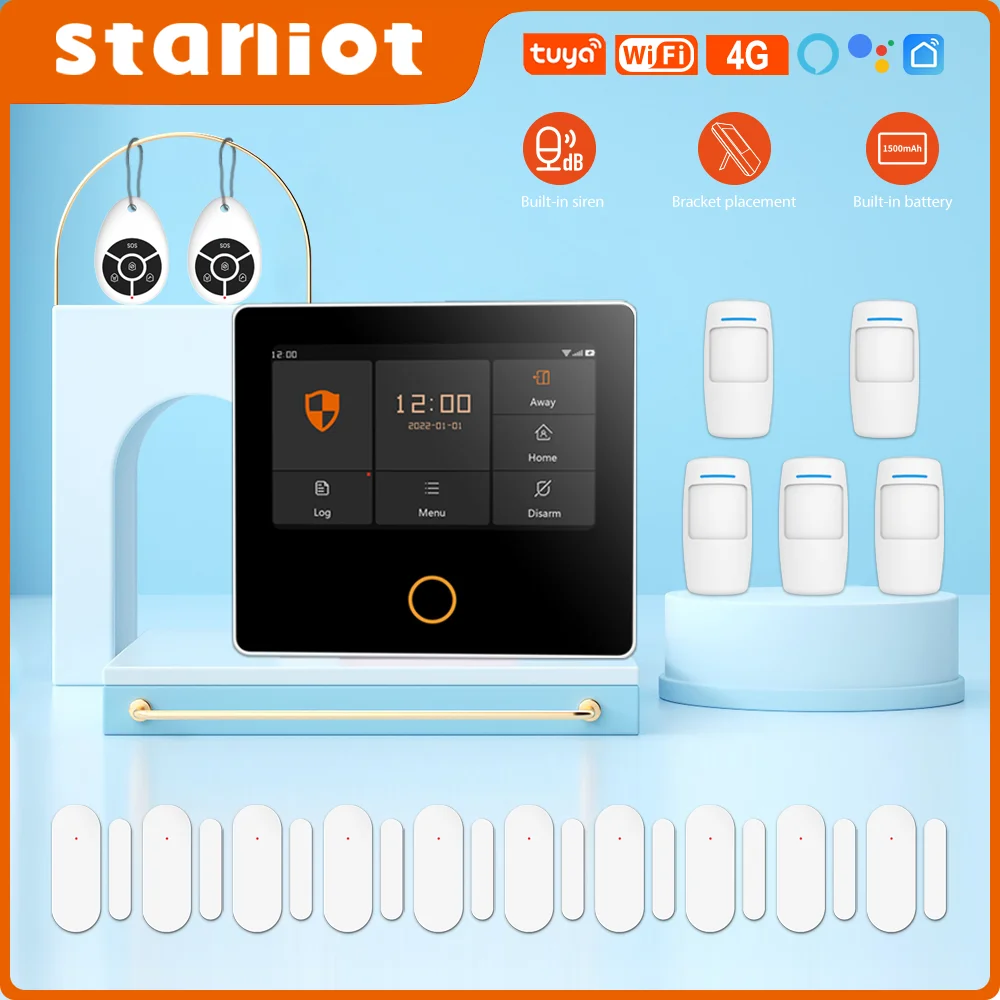 Staniot Wifi 4g Home Security System Wireless Security Protection Tuya ...