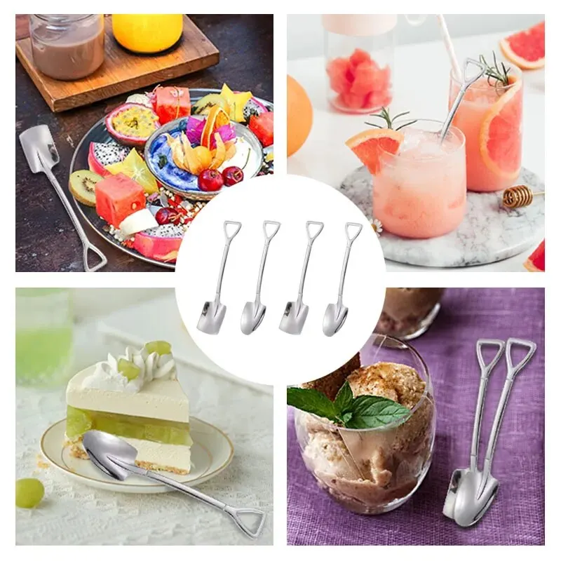 4Pcs-Shovel-Spoon-Stainless-Steel-Coffee-Spoon-Shovel-Shape-Spoon-Pointed-Spoon-Tea-Sugar ...