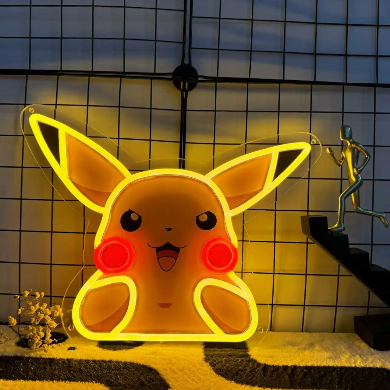 Anime-Pikachu-Cartoon-Acrylic-Neon-LED-Light-Anime-Pokemon-Artwork-for ...