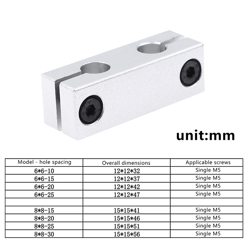 1Pcs 6MM 8MM Pillar Parallel Clamp With The Same Diameter Optical Axis ...