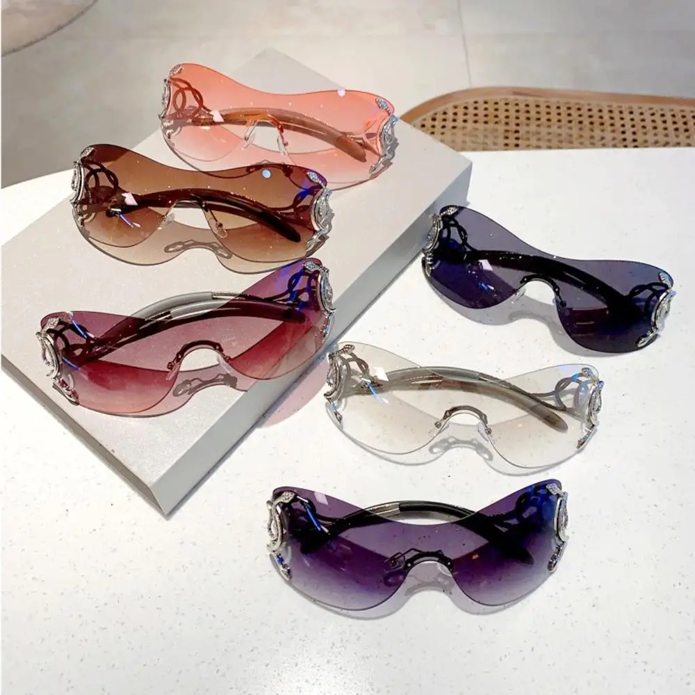 Y2K-Rimless-Sunglasses-Women-Men-Oversized-Trendy-Wrap-Around ...