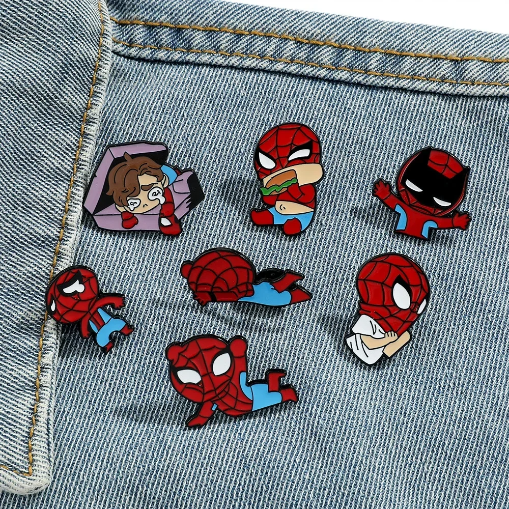 Marvel-Spiderman-Anime-Accessories-Brooch-Fashion-Mens-Brooch-Women ...