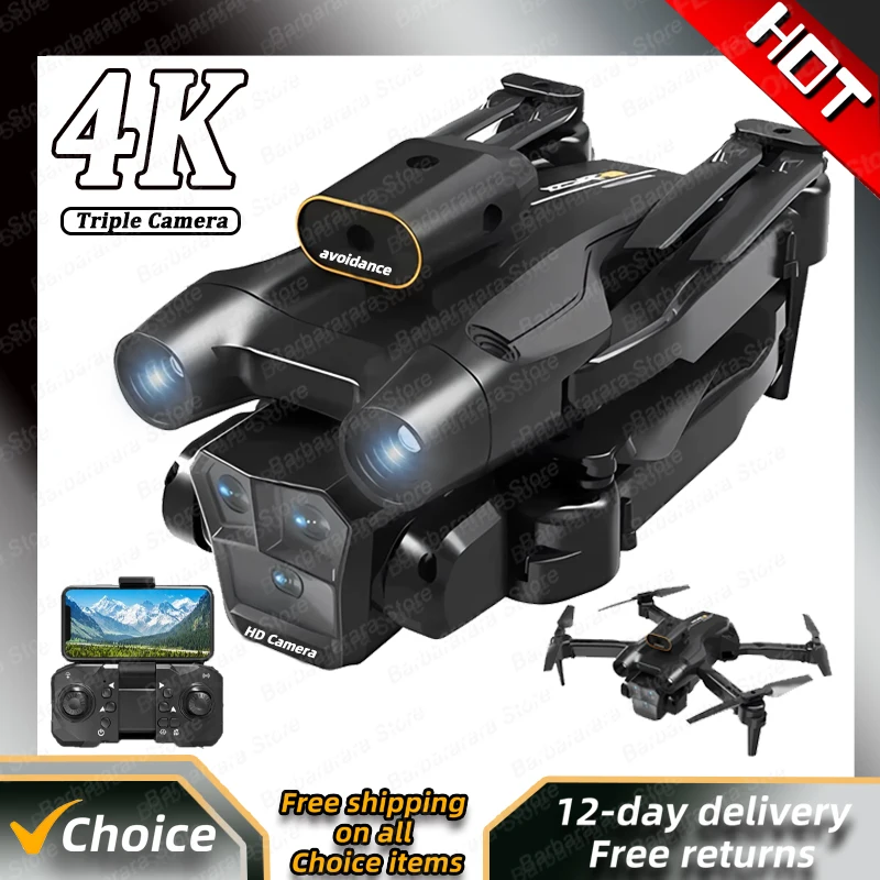 New-M4-Drone-HD-4K-Professinal-5G-Triple-Camera-WIFI-With-Wide-Angle ...
